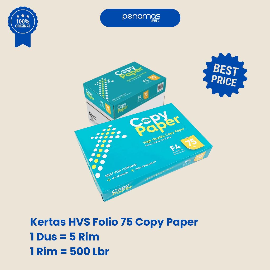 Jual KERTAS HVS FOLIO F4 75GRM COPY PAPER / PAK / RIM | Shopee Indonesia