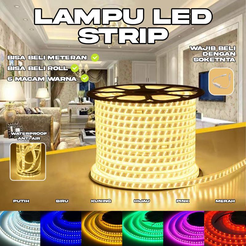 Jual lampu LED Strip 5050 /Paket 1 set lampu Selang Led Waterproof 20m ...