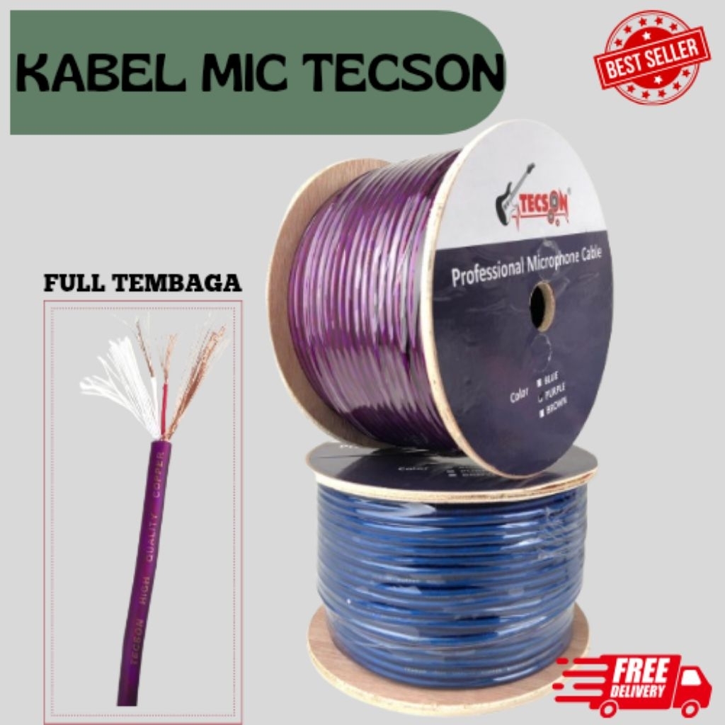 Jual KABEL MIC STEREO MERK TECSON 100 METER FULL / KABEL MICROPHONE ...