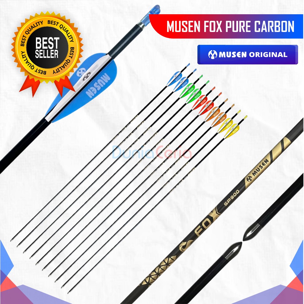 Jual Anak Panah Arrow Musen FOX 5.5mm Pure Carbon ID 4.2mm | Shopee ...