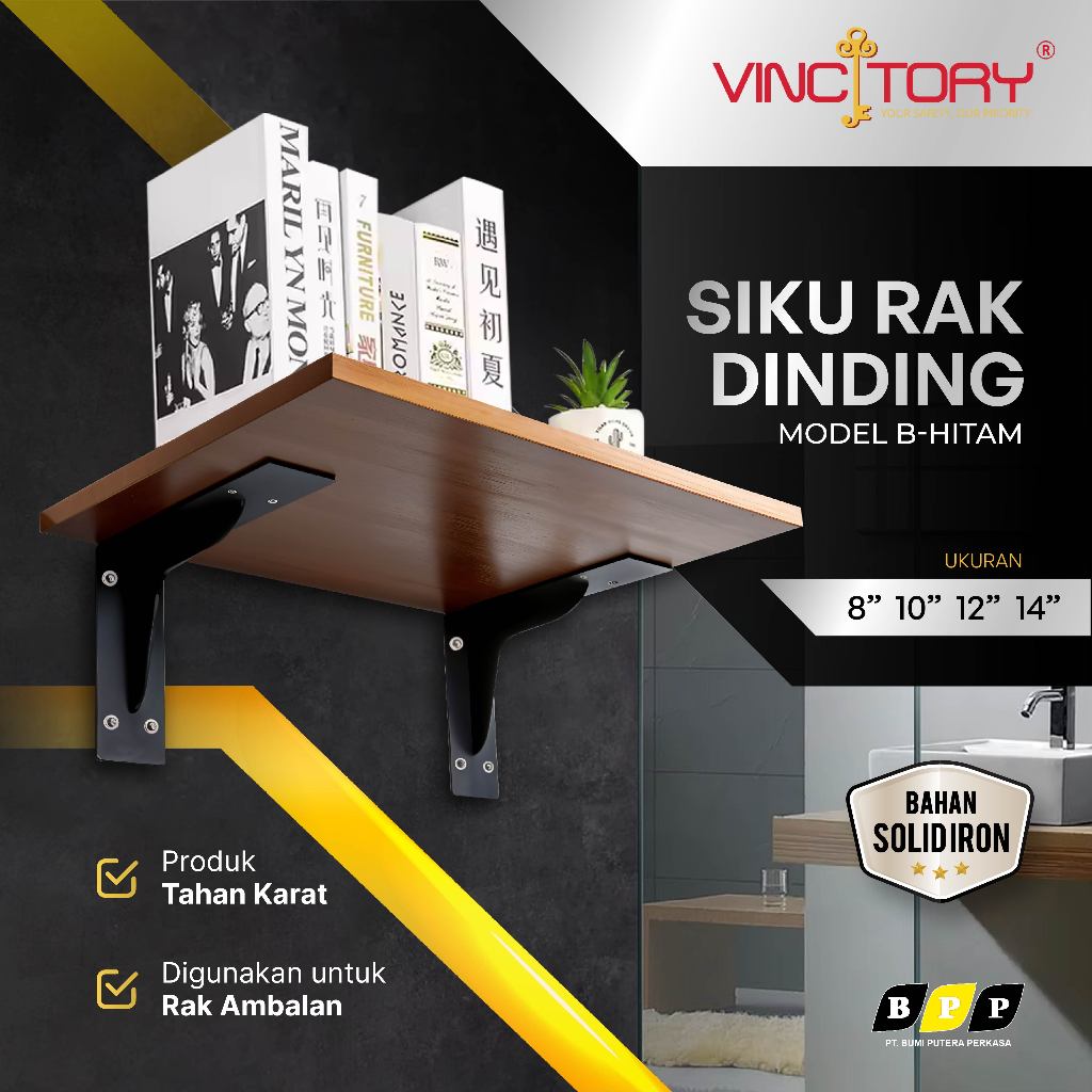 Jual SIKU RAK Dinding Besi L Rak Penyangga Bracket Ambalan Sepasang ...