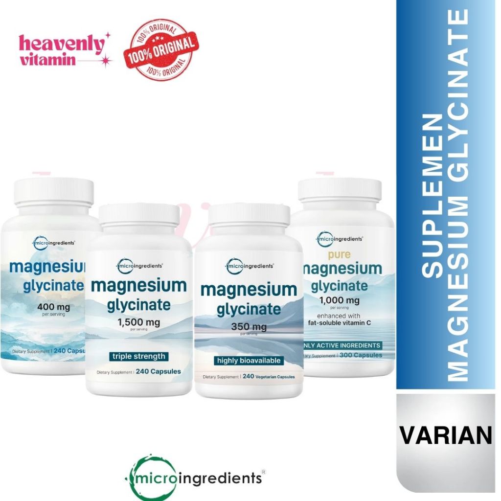Jual Micro Ingredients Magnesium Glycinate 400 mg, 1,000 mg & 1,500 mg ...
