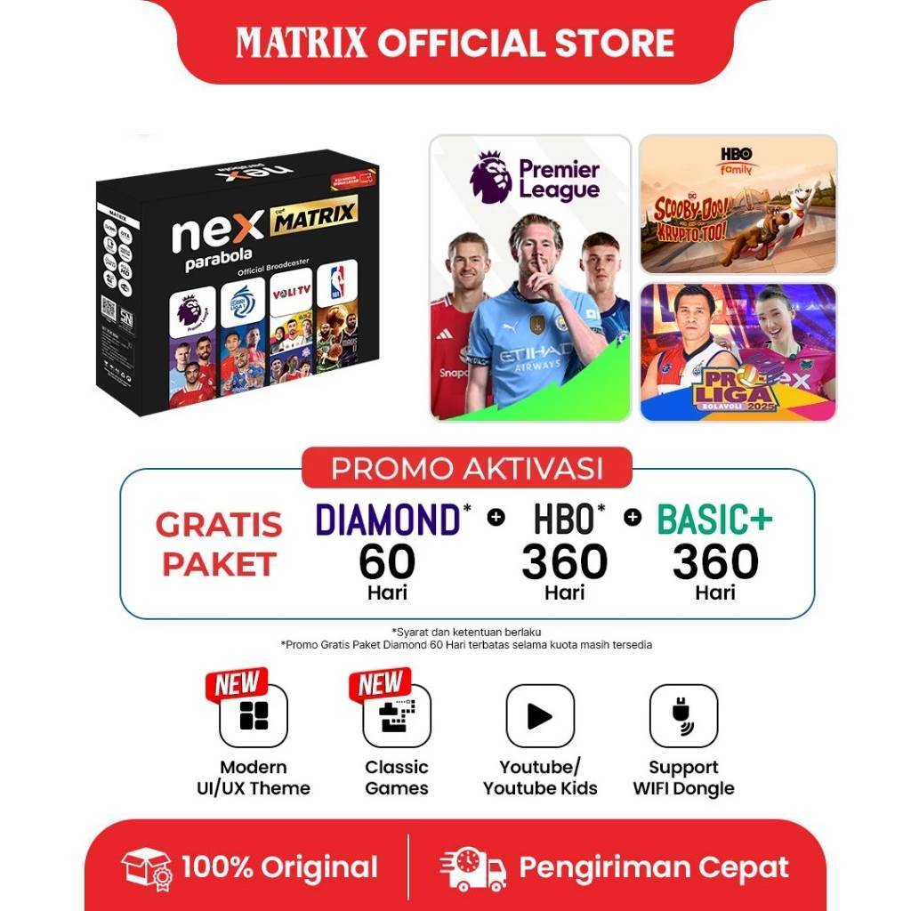 Jual Nex Parabola Matrix - Receiver HD Gratis Nonton | Shopee Indonesia