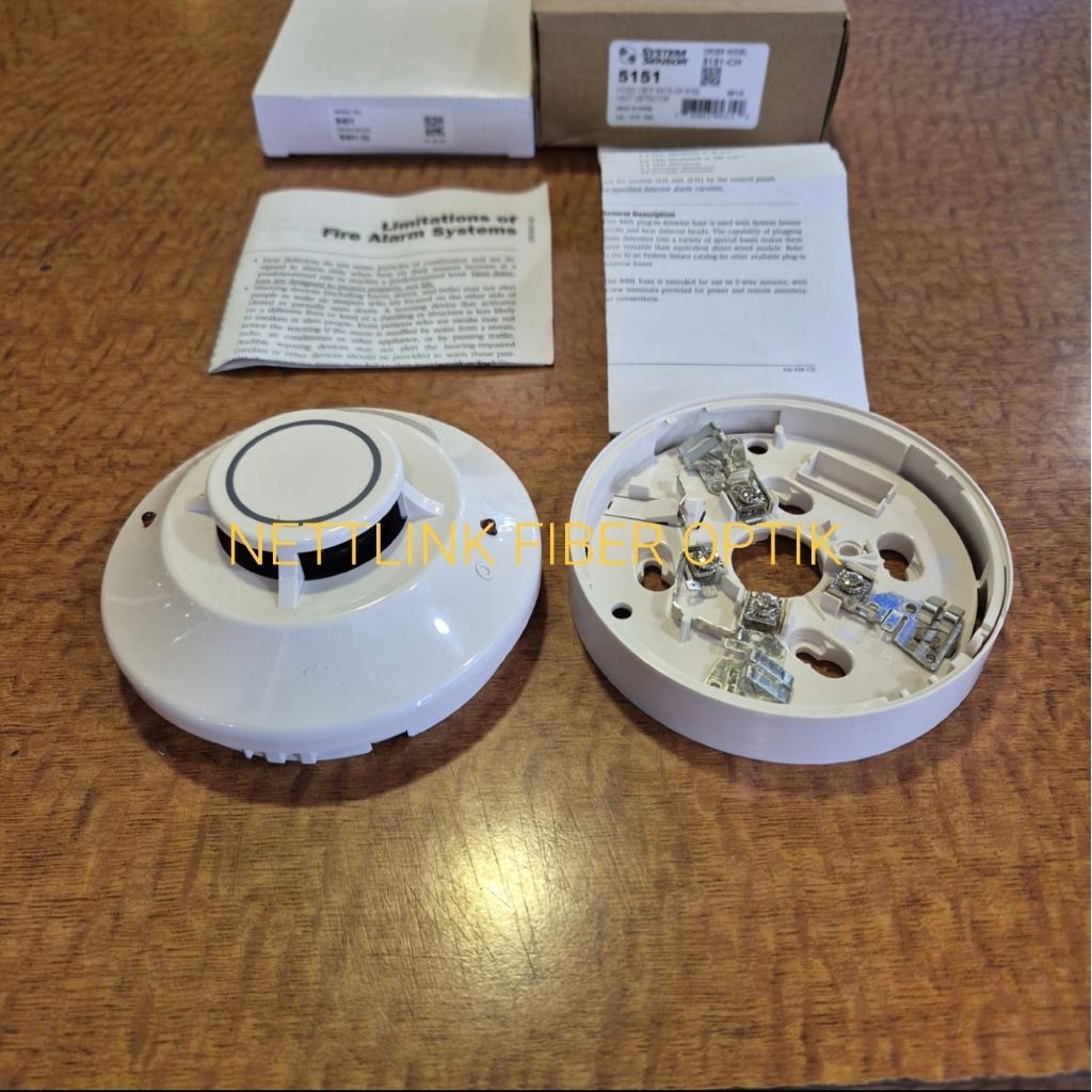 Jual HEAT DETECTOR SYSTEM SENSOR 5151-CH LENGKAP BASE 401 ORIGINAL ...