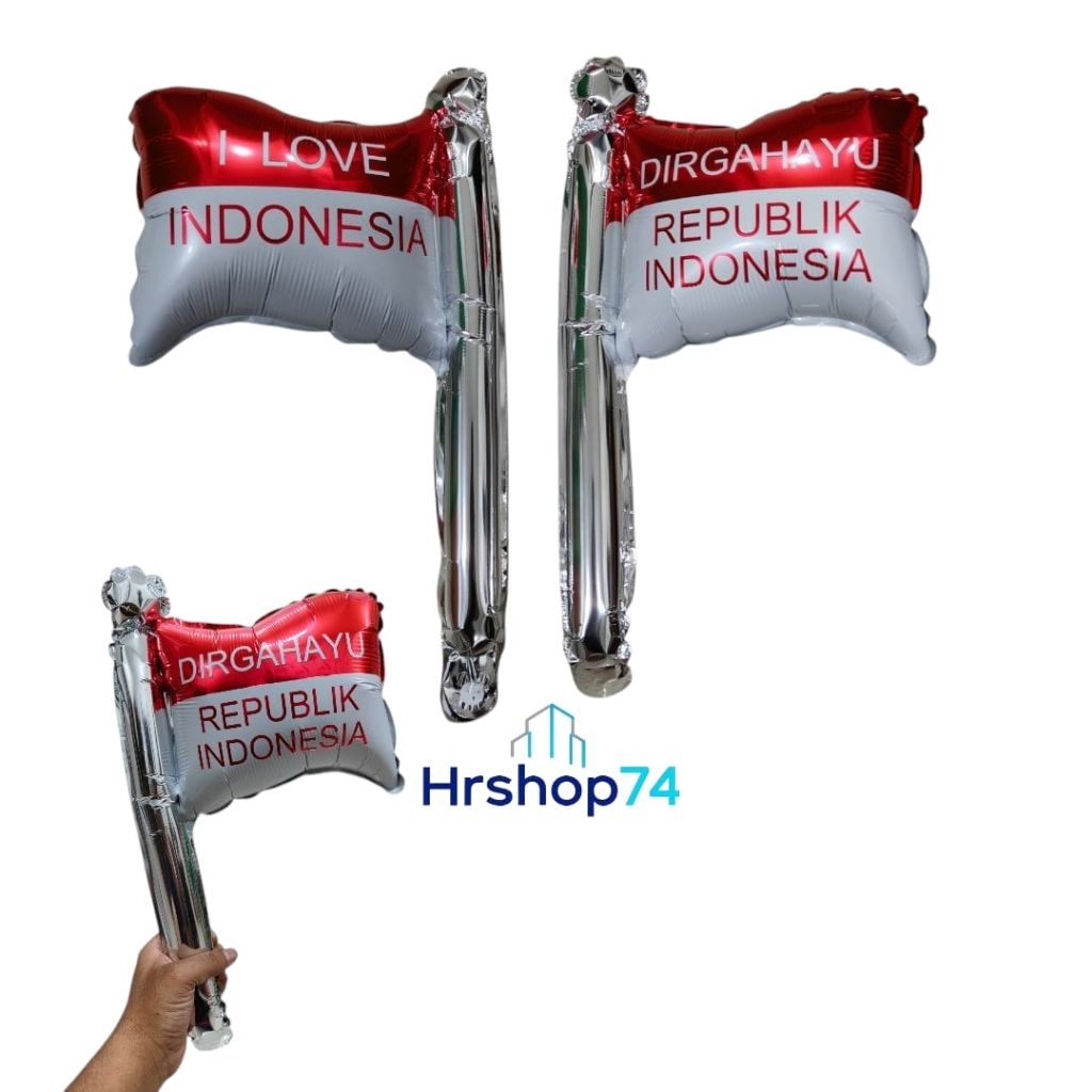 Jual ( isi 10pcs ) Balon Stick Bendera Merah Putih / Balon Tongkat ...