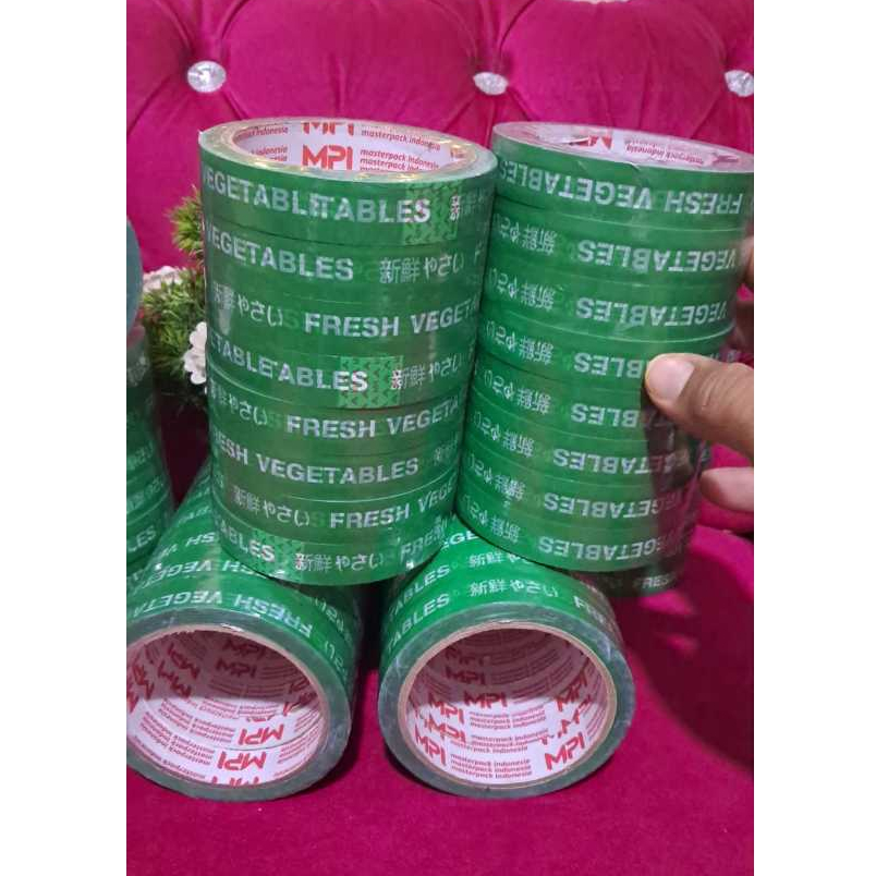 Jual Isolasi Fresh Hijau 18 mm x 50 Meter - Lakban Untuk Sayur & Buah ...