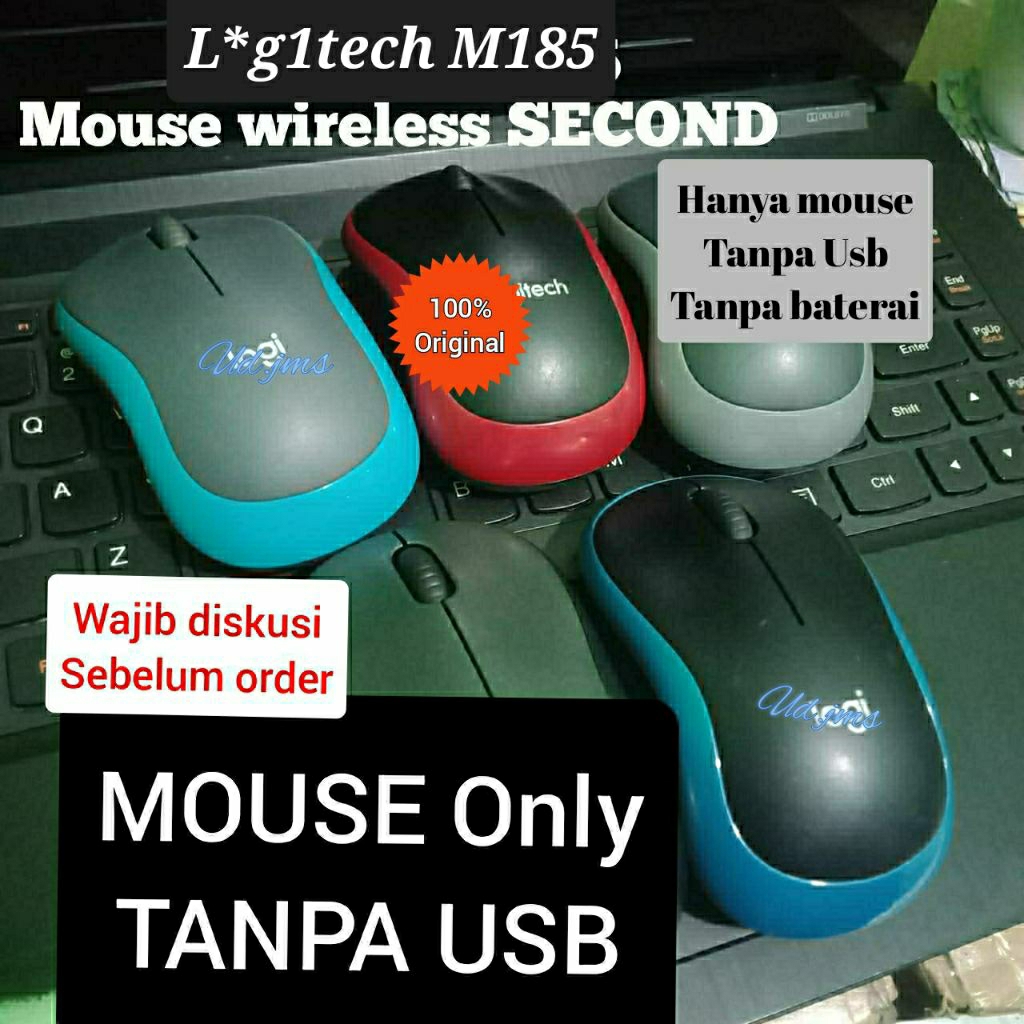 Jual MOUSE ONLY Logitech M185 TANPA USB Tanpa BATERAI second ORIGINAL ...