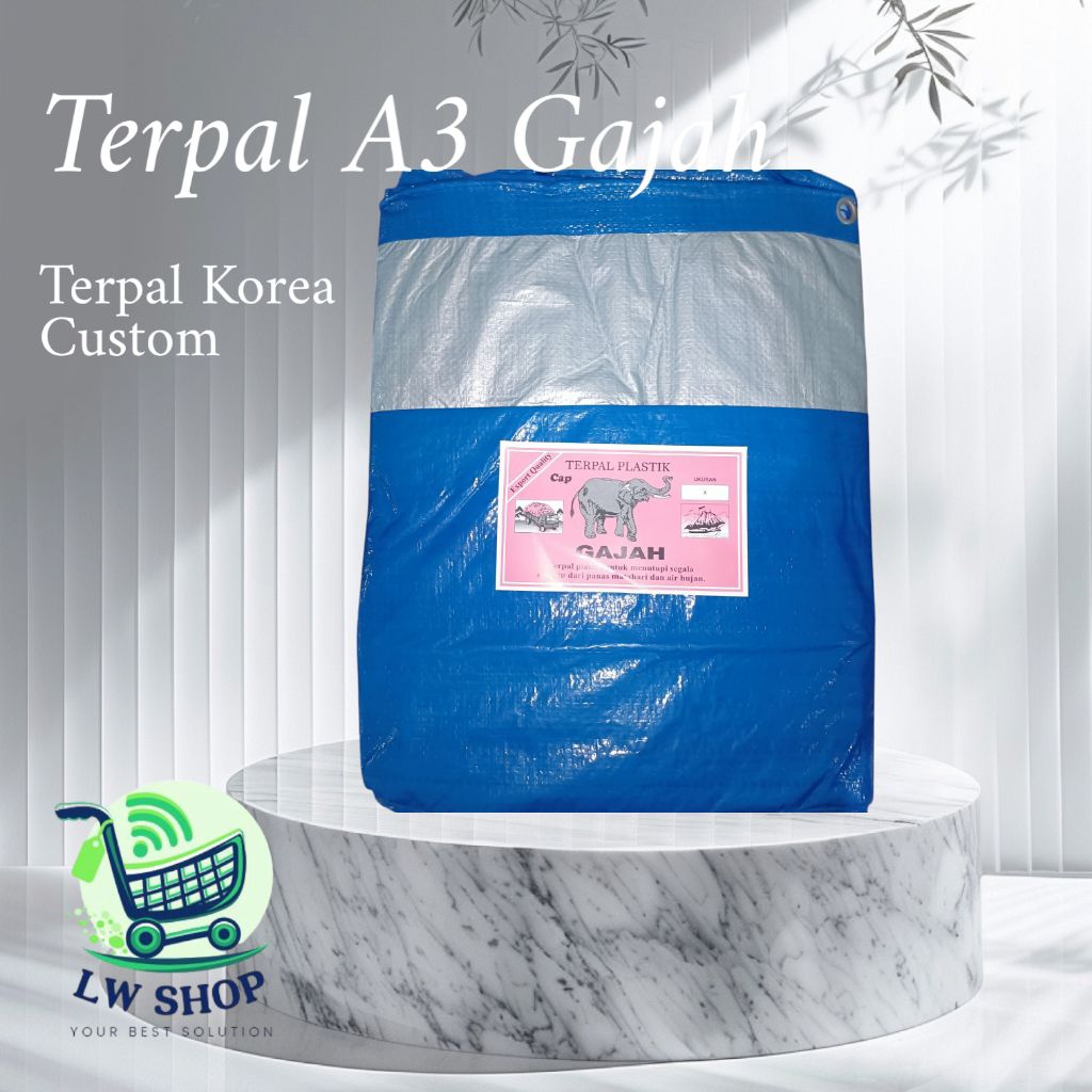 Jual Terpal Plastik A3 Custom |Terpal A3 Biru Silver Korea, Harga ...