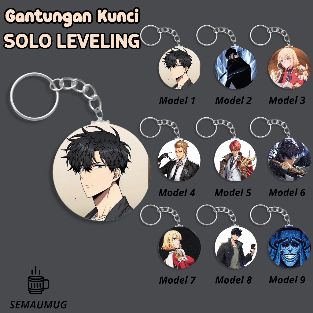 Jual GANTUNGAN KUNCI SOLO LEVELING SUNG JIN WOO KADO GANCI BULAT MANHWA ...