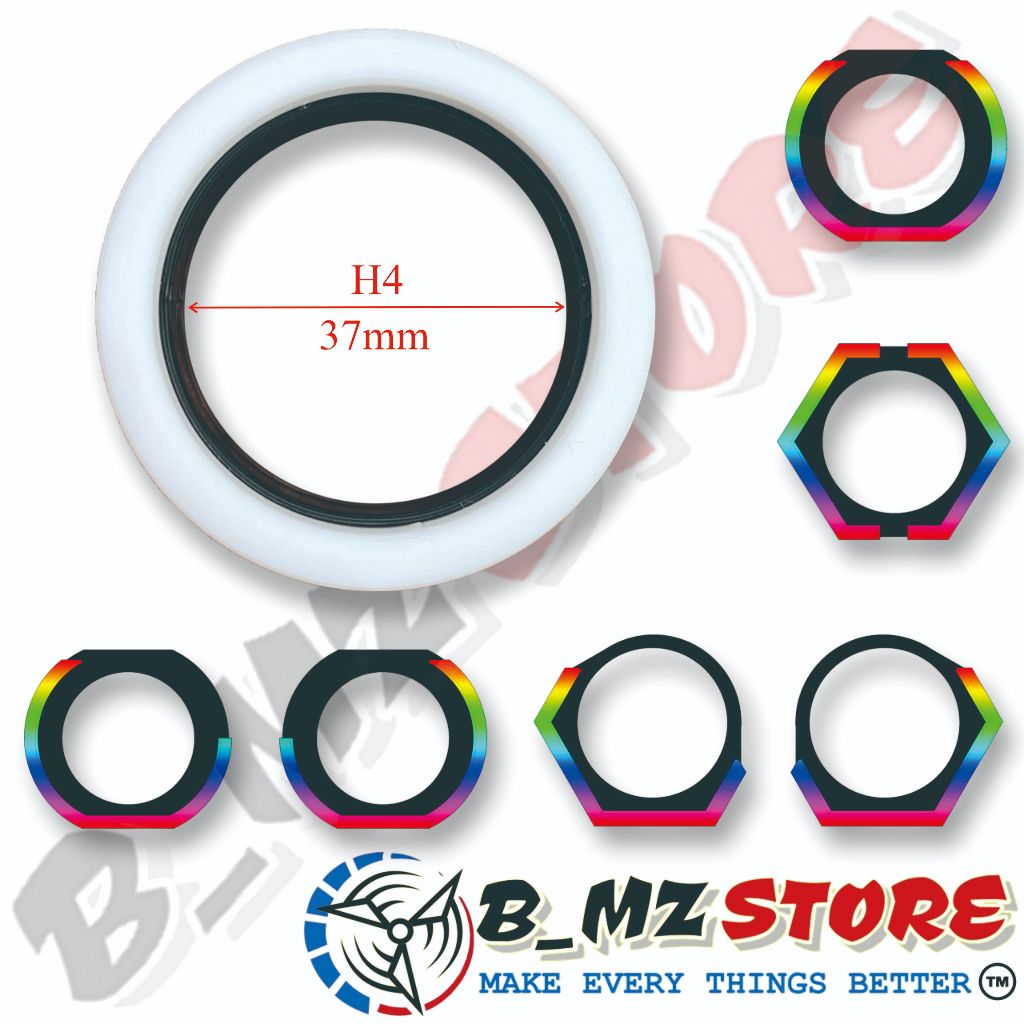 Jual Shroud Biled H4 Inch 5D BMW - Bulat - Hexagon - Taichi - Casing ...