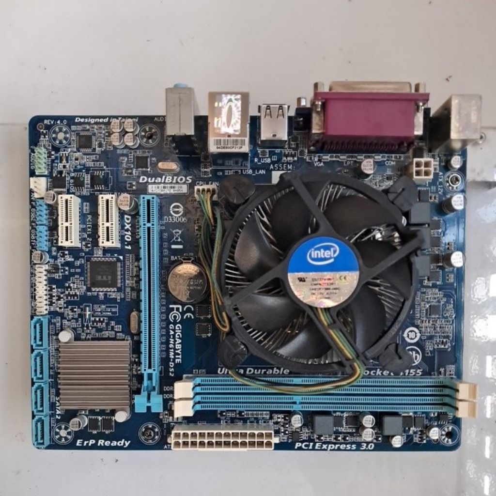 Jual motherboard gigabyte H61M-DS2+prosesor core i3-3240 gen3+ram 4gb ...