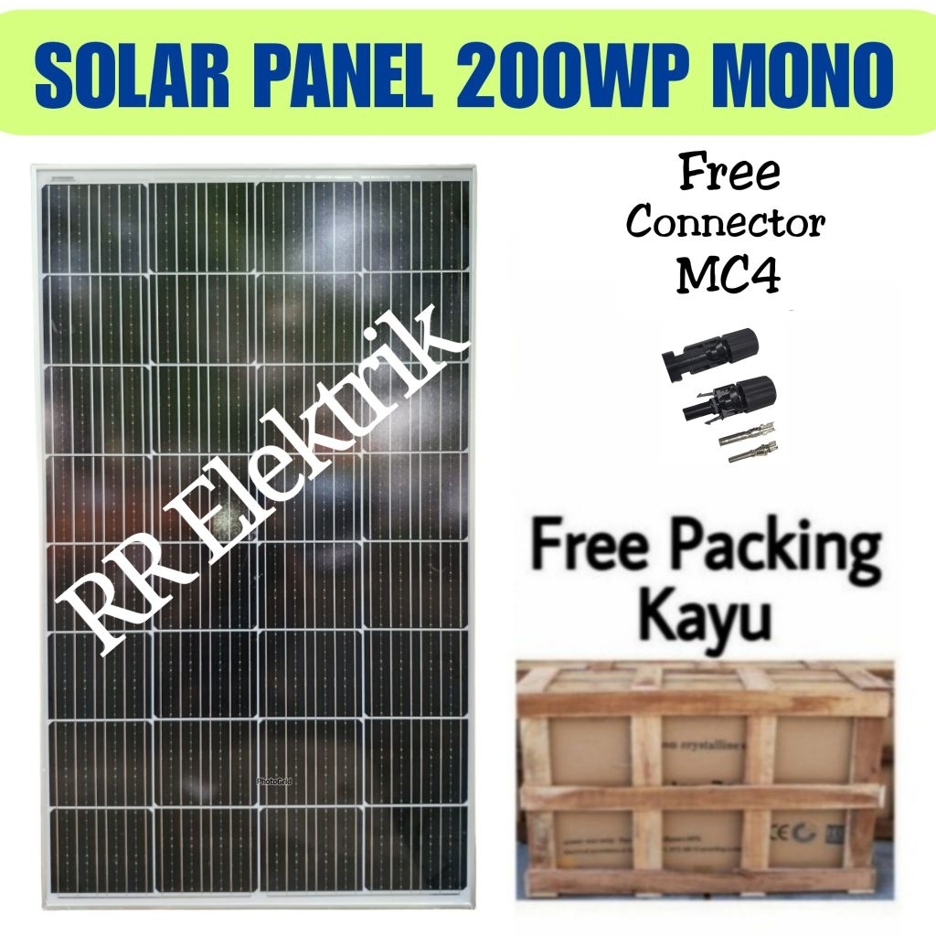 Jual Solar Panel Solar Cell Panel Surya Maysun 200wp Monocrystalline ...