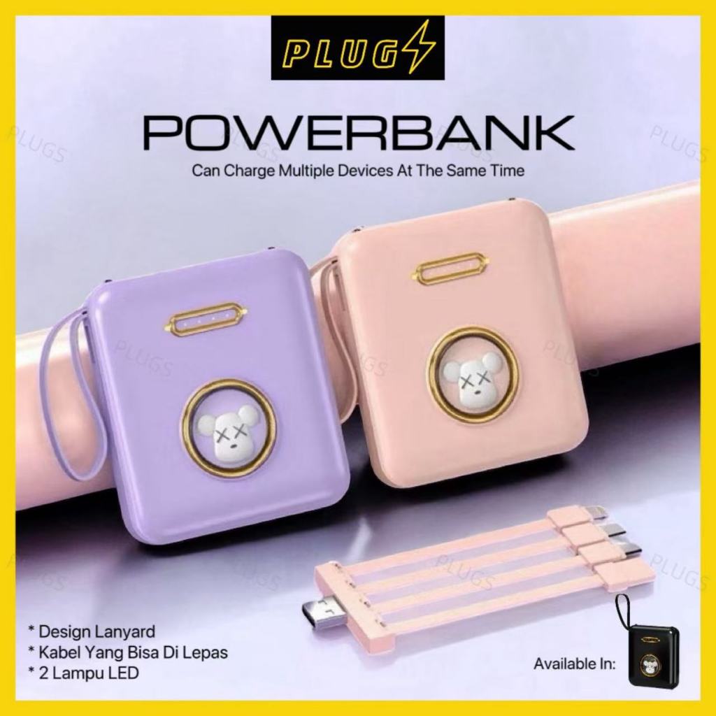 Jual [COD] PLUGS PB Karakter Mini Square Powerbank 20000 mAh 4 USB ...