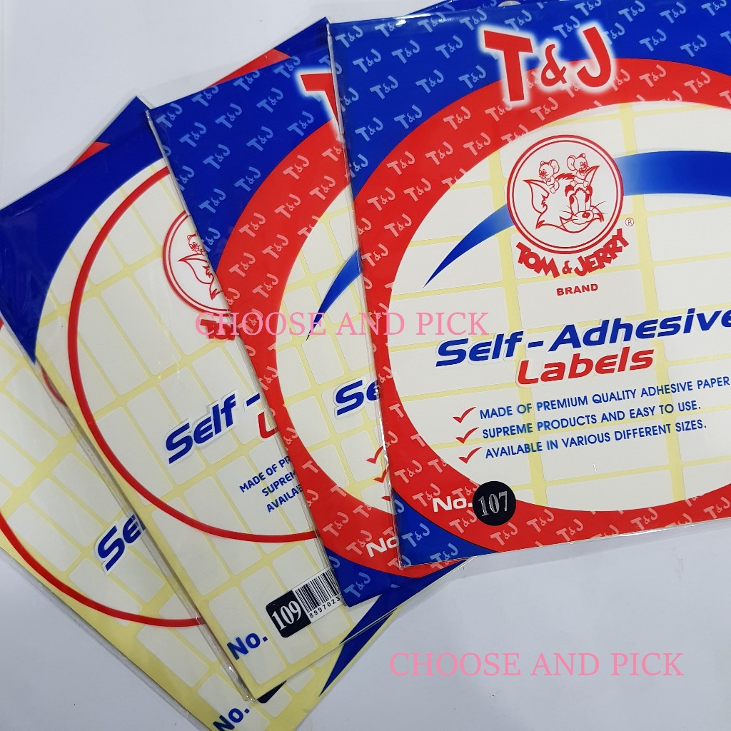 Jual Sticker Label Tom and Jerry 109 123 111 107 112 / Label Stiker Tom ...