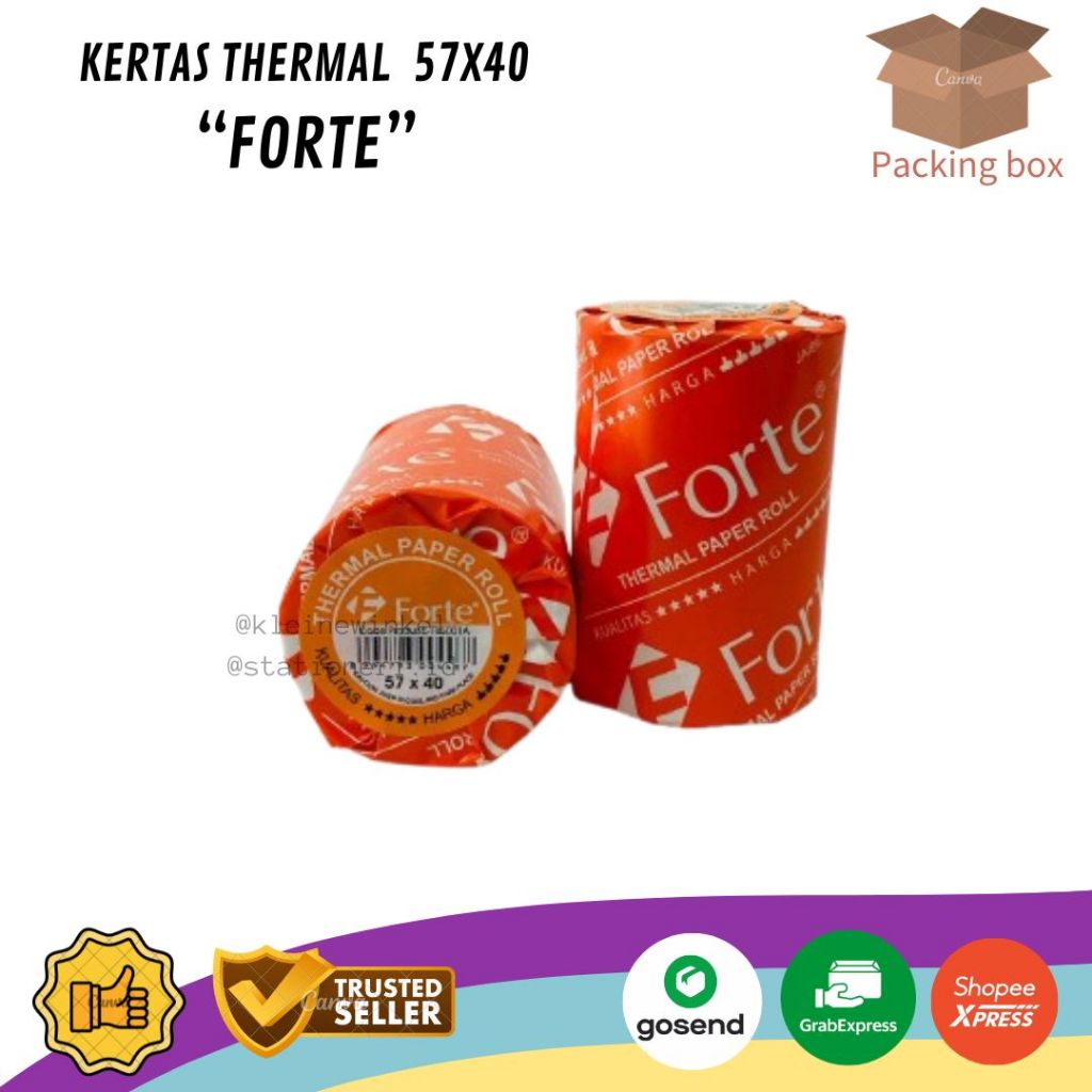 Jual Kertas Thermal FORTE 57x40 isi 10 roll [ 1 SLOP ] | Shopee Indonesia