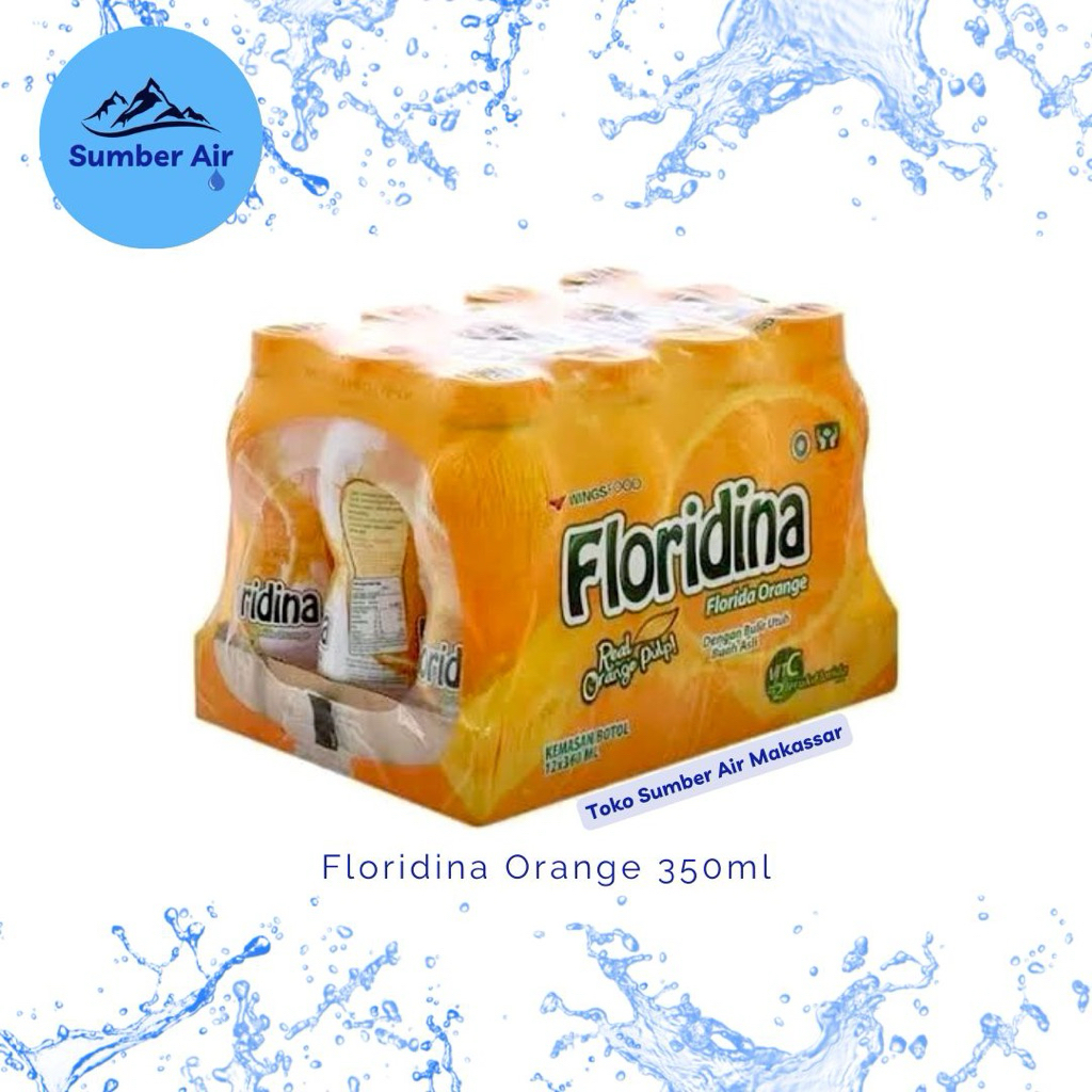 Jual Floridina Orange 350ml (1 pack isi 12 botol) | Minuman rasa jeruk ...