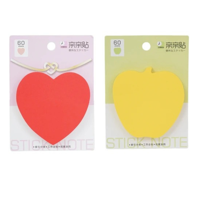 Jual Memo Stiky Note Polos Lucu Aneka Bentuk 60 Lembar Ukuran 7x7cm WMO ...