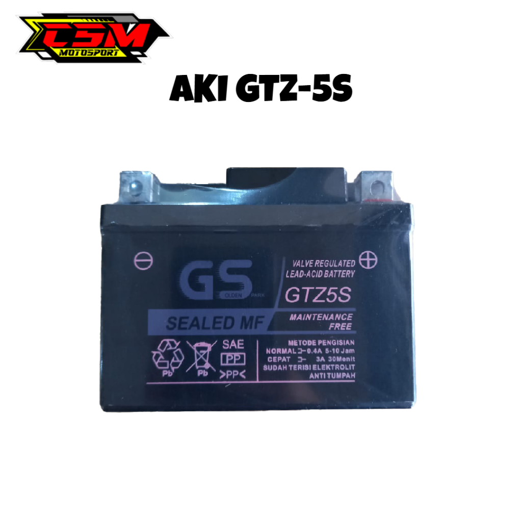 Jual AKI GS (GOLDEN SPARK) FULL KERING ACCU GTZ5S GOLDEN SPARK KARISMA SUPRA X 125 BEAT GS ...