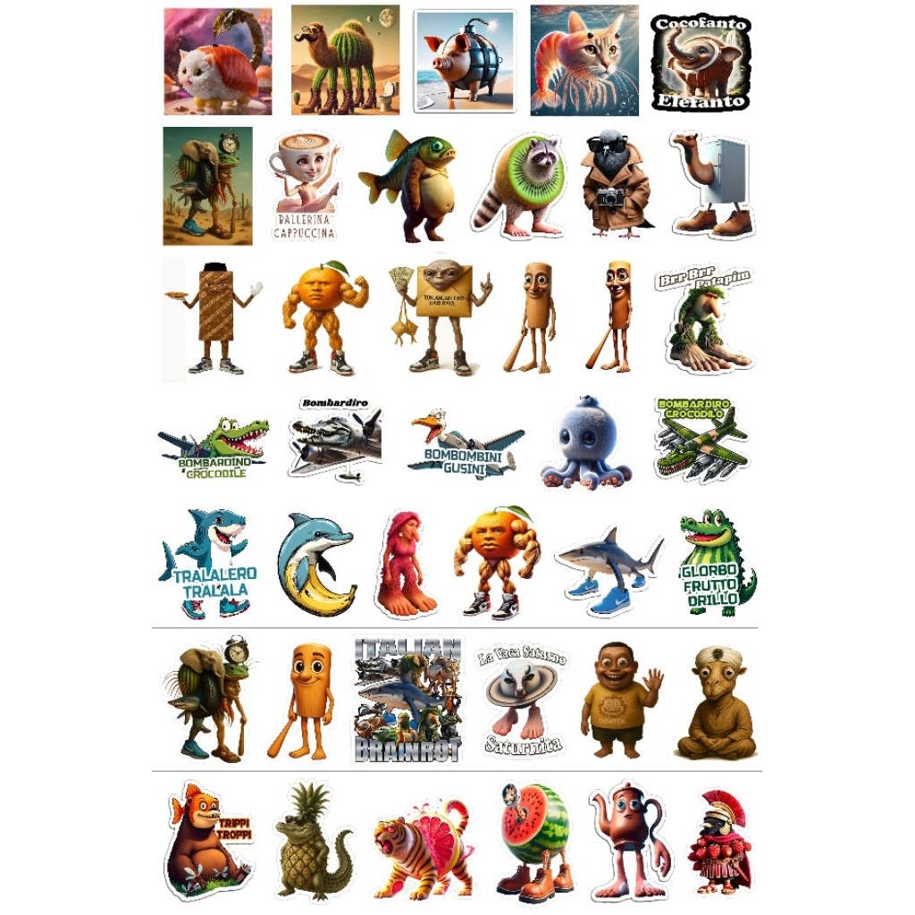 Jual TUNG TUNG SAHUR STICKER Set Isi 30pcs STIKER TEMPELAN STIKER VIRAL ...