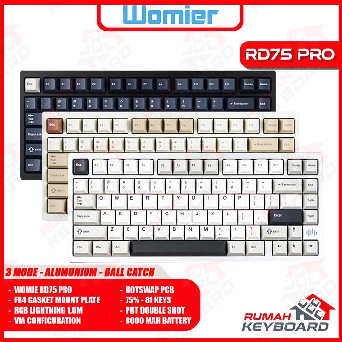 Jual WOMIER RD75 PRO - 3 MODE - Quick Release - Via - Gasket - South ...