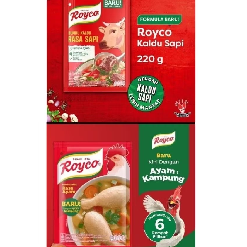 Jual Royco Formula Baru BUMBU KALDU Penyedap Makanan, Penyedap Rasa ...