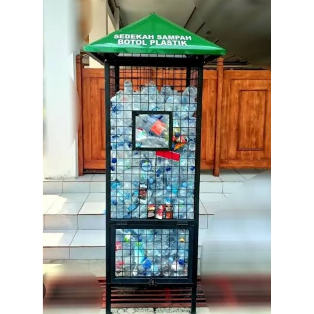 Jual KOTAK DONASI SAMPAH BOTOL PELASTIK BAHAN BESI KOKOH ANTI KARAT DAN ...