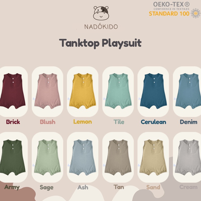 Jual KODE T69I Nadokido Tanktop Playsuit Baby Jumper Romper Kaos Baju ...