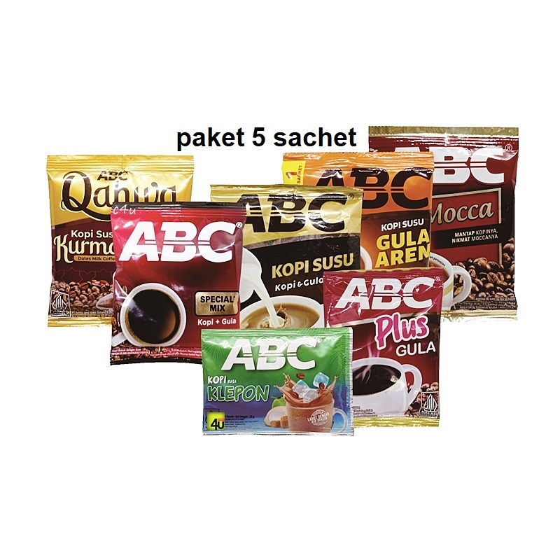 Jual [5 SACHET] ABC - Minuman Serbuk Kopi Berbagai Varian | Shopee ...