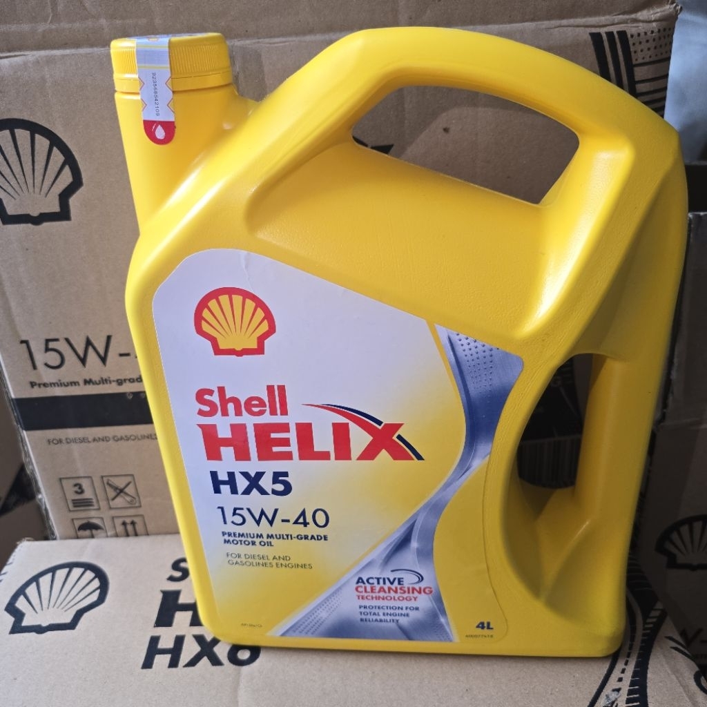 Jual 1 Dus Oli Mesin Mobil HX5 Oil Shell Helix 15W-40 4L 4 Liter Perdus ...