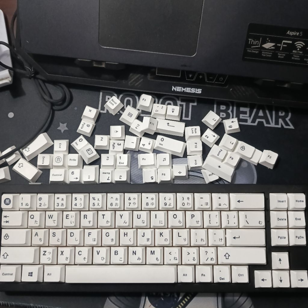 Jual Keycaps Monokuro BOW Japanese Root Cherry Profile PBT Dyesub ...