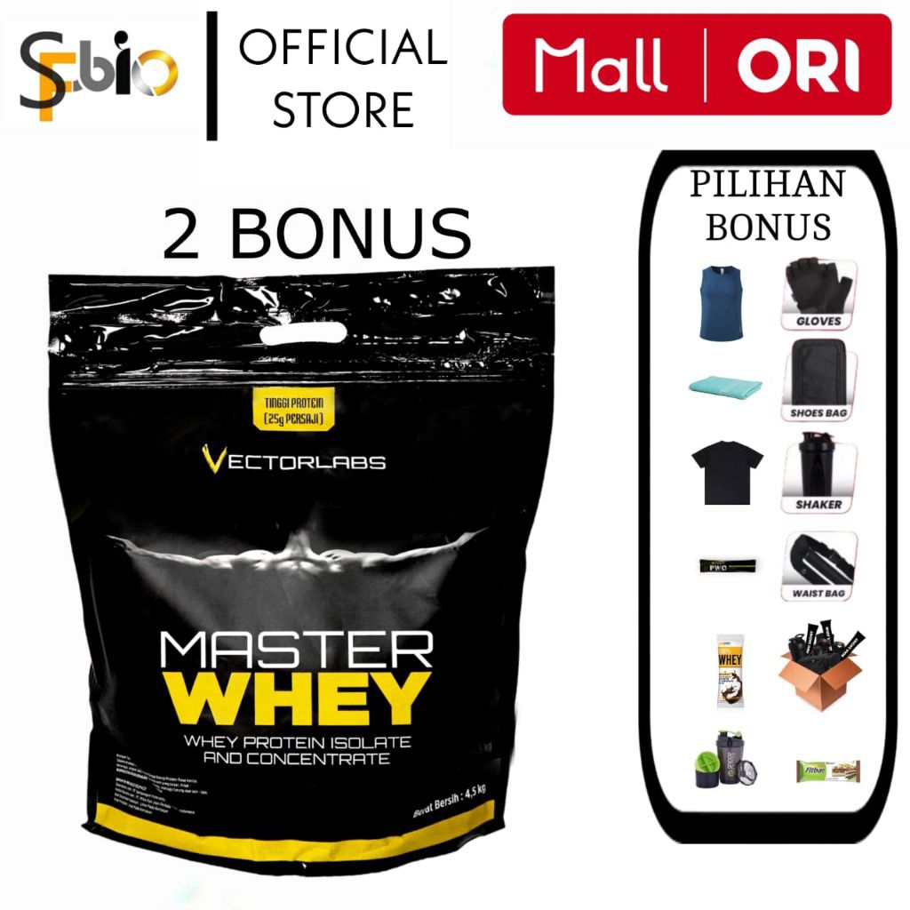 Jual Vectorlabs Master Whey 10 lbs 4500 gram Susu Protein Shake Isolate ...