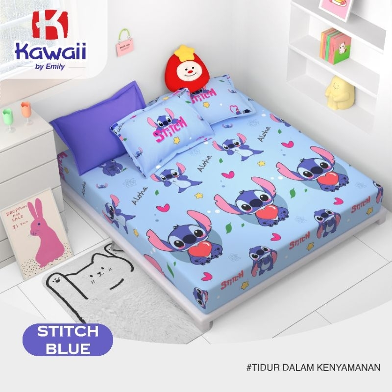 Jual SPREI PREMIUM LILO STITCH 90/100/120/140/160/180/200 TINGGI 30CM ...
