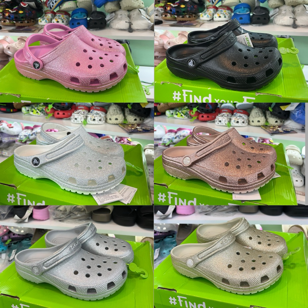 Jual Sandal Crocs Classic clog gliter Woman / Crocs classic Clog ...