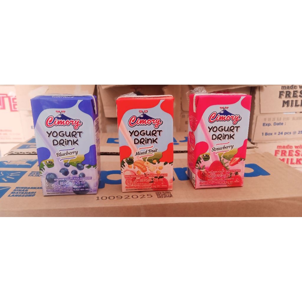 Jual Cimory Yogurt Drink Kotak 125ml Blueberry Strawberry Mixed Fruit | Shopee Indonesia