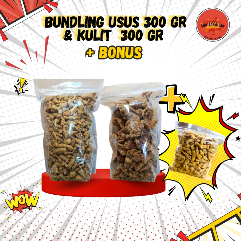 Jual PROMO BUNDLING !!! KULIT CRISPY 300 GR & USUS CRISPY 300 GR PLUS ...