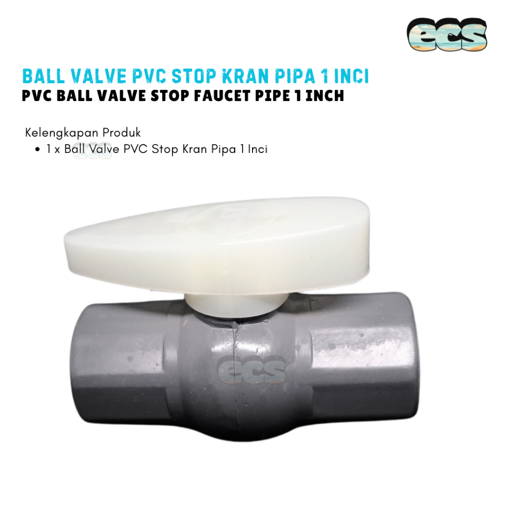 Jual BALL VALVE PVC 1 INCI STOP KERAN AIR STOP KERAN | Shopee Indonesia