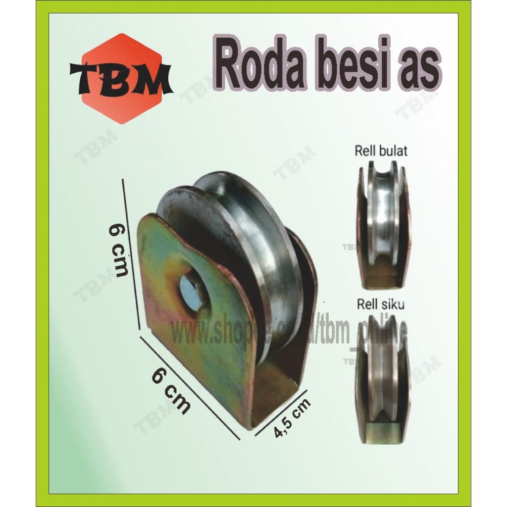 Jual roda pagar super besi as ukuran 6cm pintu gerbang pagar besi ...