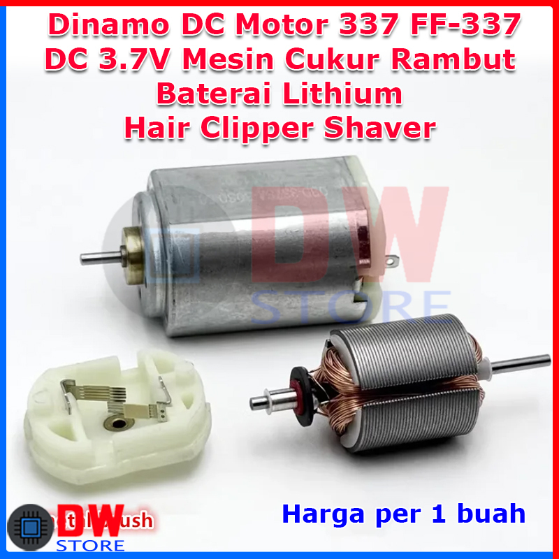 Jual Dinamo DC Motor RS-337 FF-337 337 3.7V Mesin Alat Cukur Rambut ...