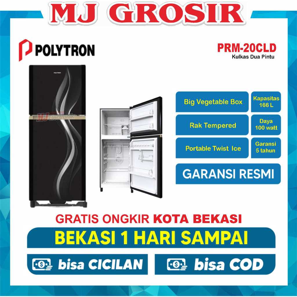 Jual KULKAS POLYTRON PRM 23 MNX / PRM 20 CLD / PRM 20 CRD / PRM 21 DMY / PRB 200 Y LEMARI ES 2 ...