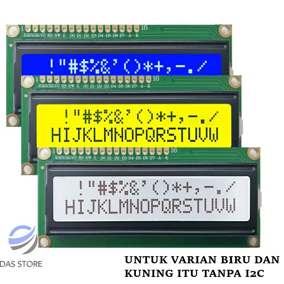 Jual LCD 1602 I2C CHAR BLUE BACKLIGHT WITH I2C SERIAL INTERFACE MODULE ...