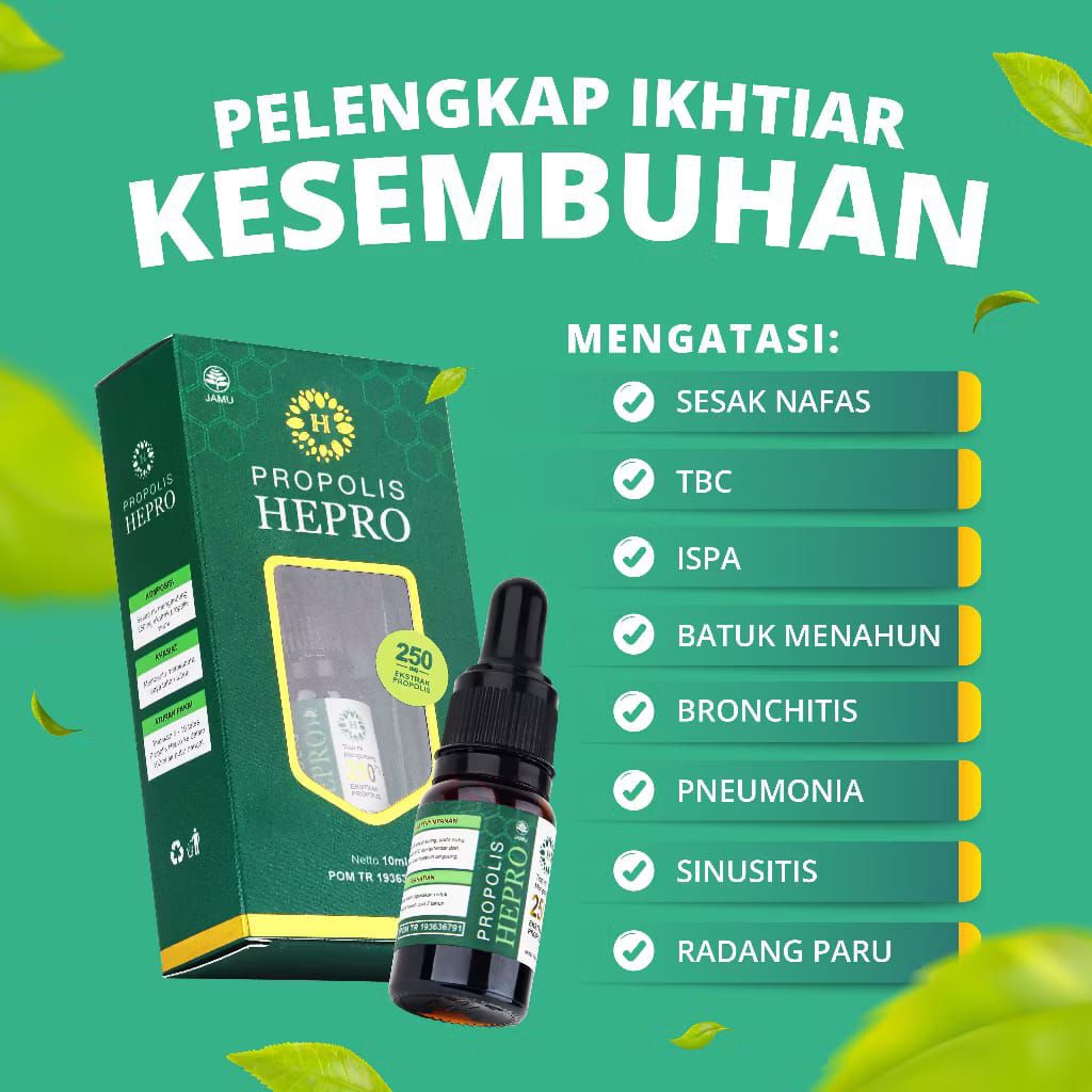 Jual propolis Hepro 10 ml trigoda murni asli Indonesia megobati tbc ...
