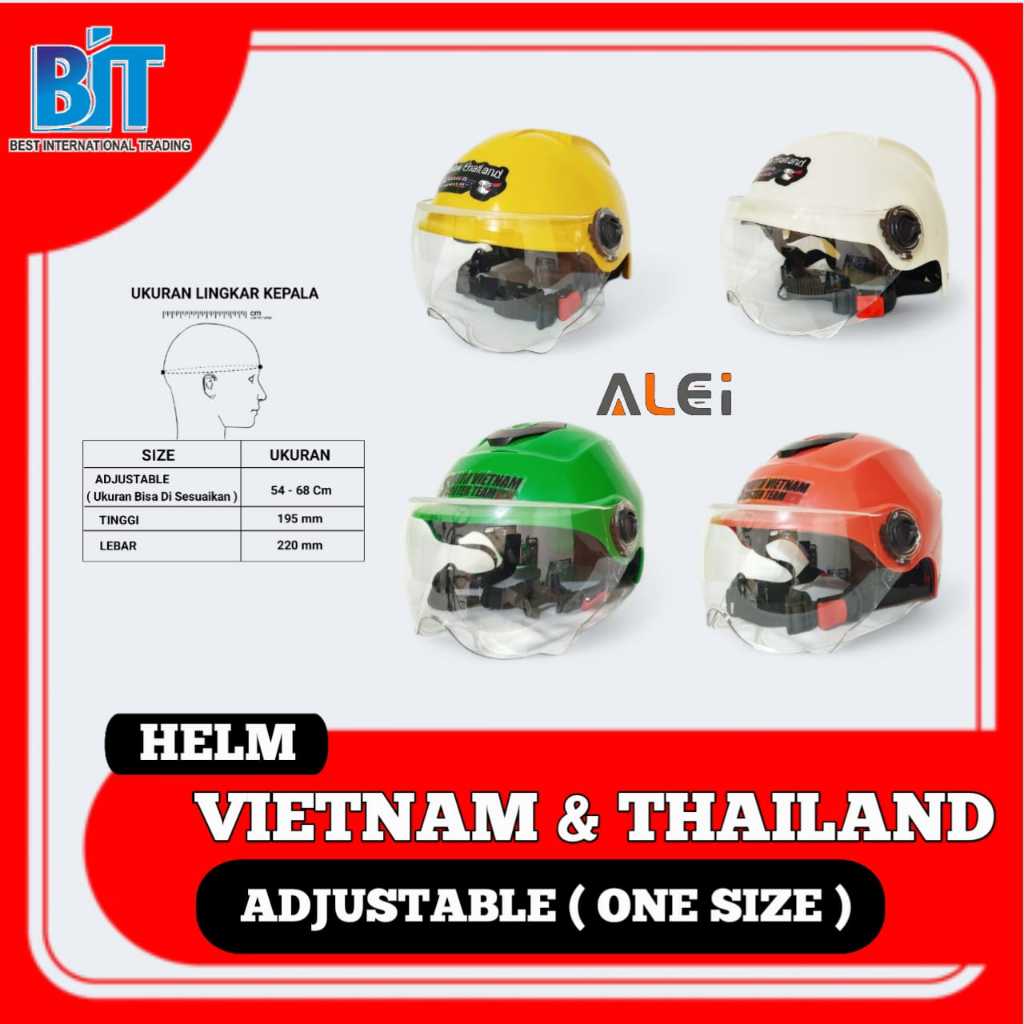Jual HELM SEPEDA MOTOR LISTRIK HELEM VIETNAM HALF FACE SCOOTER/HELM ...