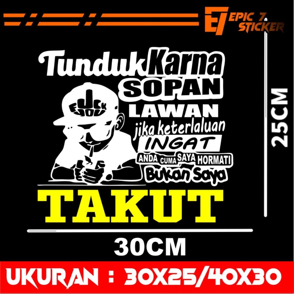 Jual New Sticker Hologram Kata Terbaru Tuduk Karna Sopan Variasi Kaca ...