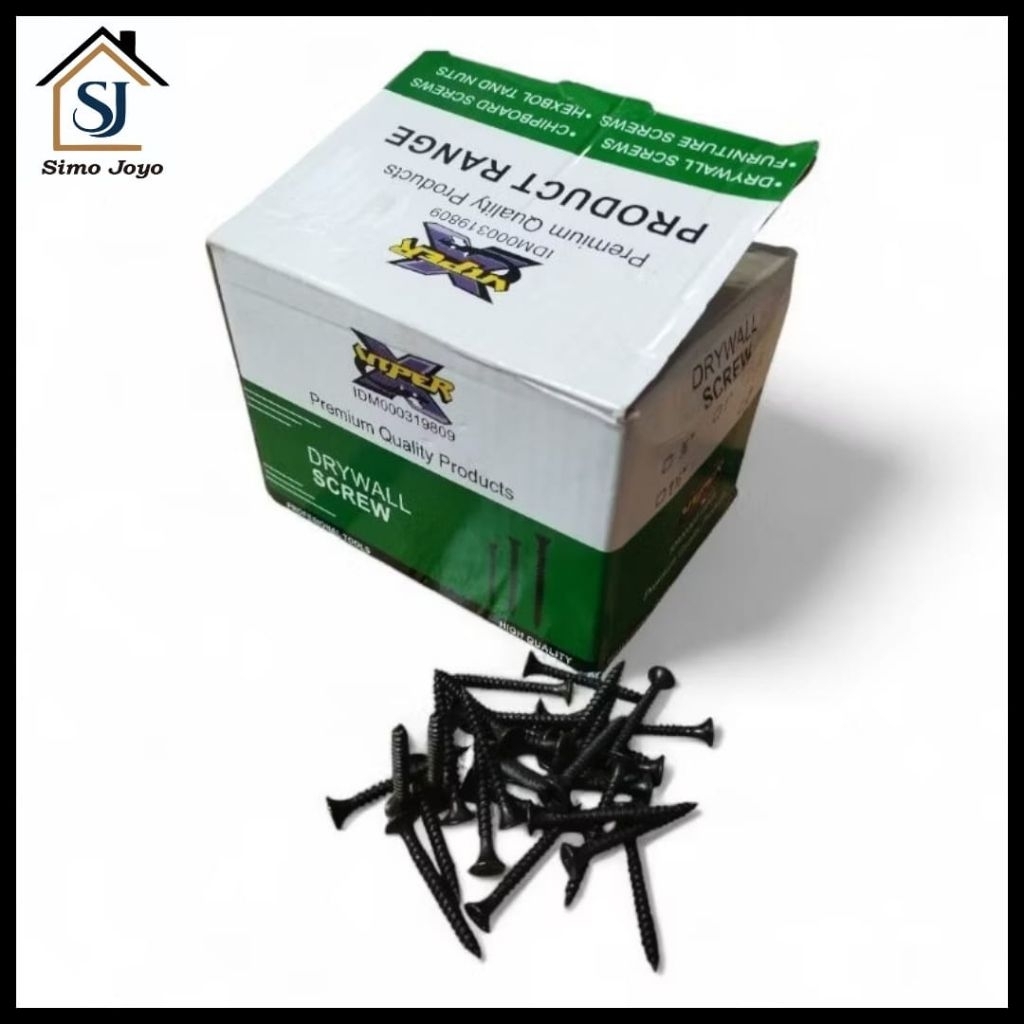 Jual Sekrup Gypsum VIPER - Drywall Screw Hitam Kuat ukuran 1" inch ...