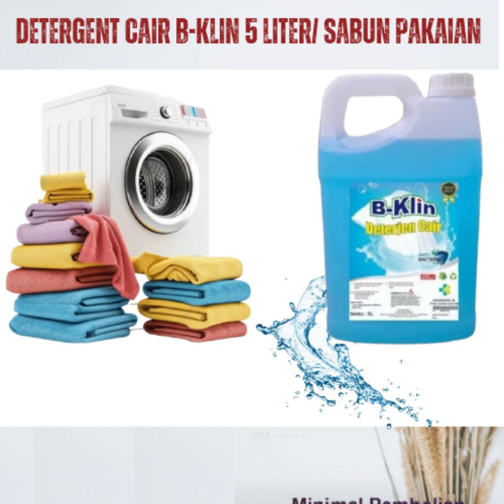 Jual Detergent cair B-klin 5 liter/ Sabun Pakaian Laundry | Shopee Indonesia