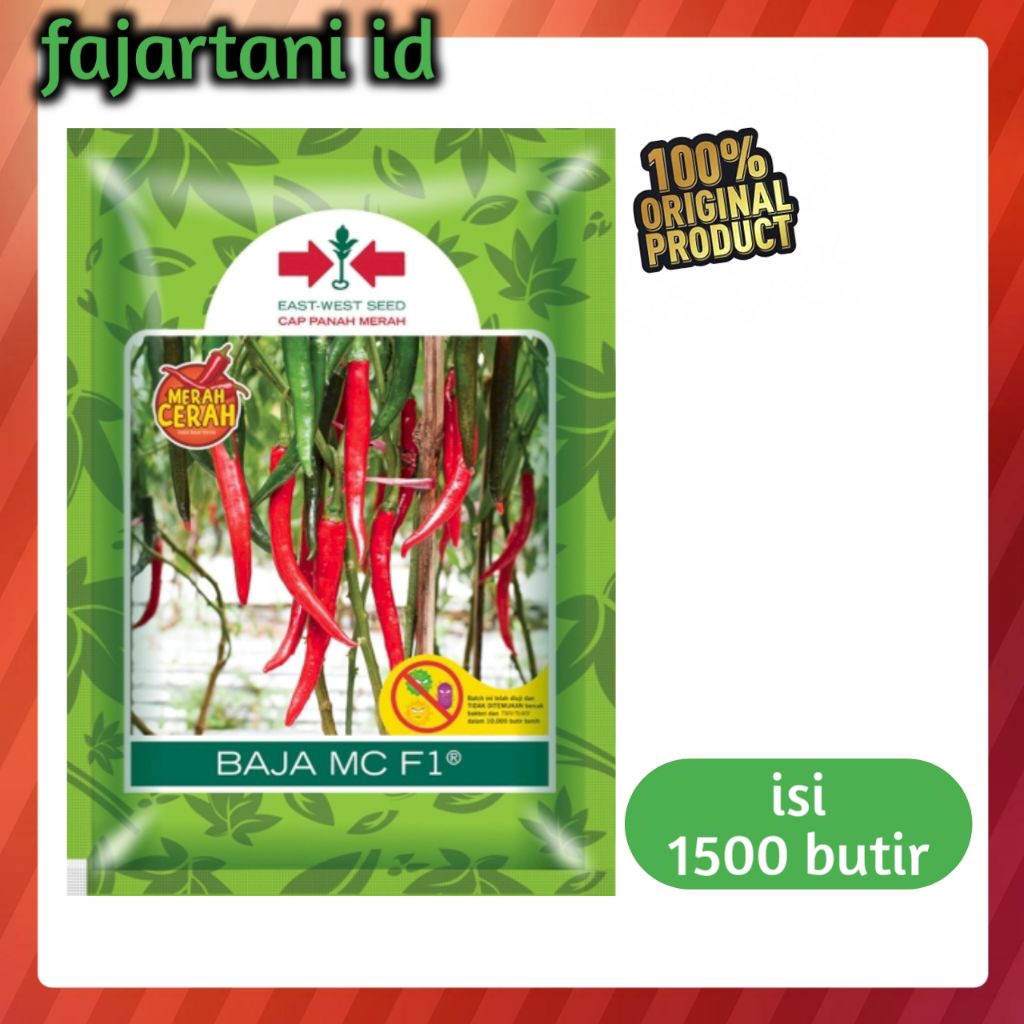 Jual Benih cabai besar BAJA MC f1 isi 1500 butir bibit cabe original ...