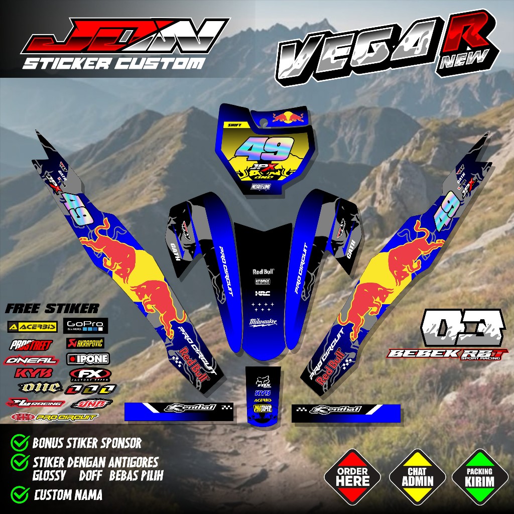 Jual STRIPING RBT VEGA R NEW MODIFIKASI SUPERMOTO HIGH RESOLUSI BEBAS ...