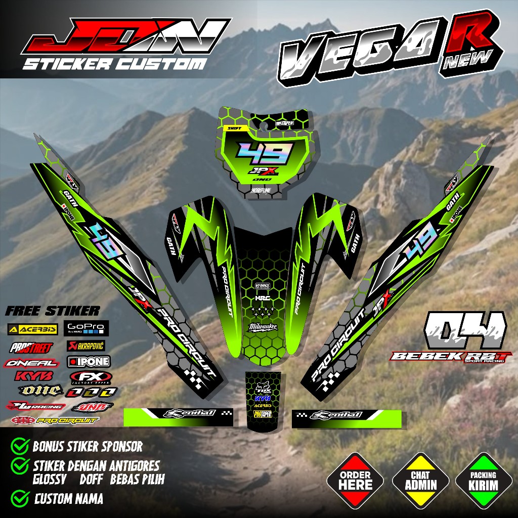 Jual STRIPING RBT VEGA R NEW MODIFIKASI SUPERMOTO HIGH RESOLUSI BEBAS ...