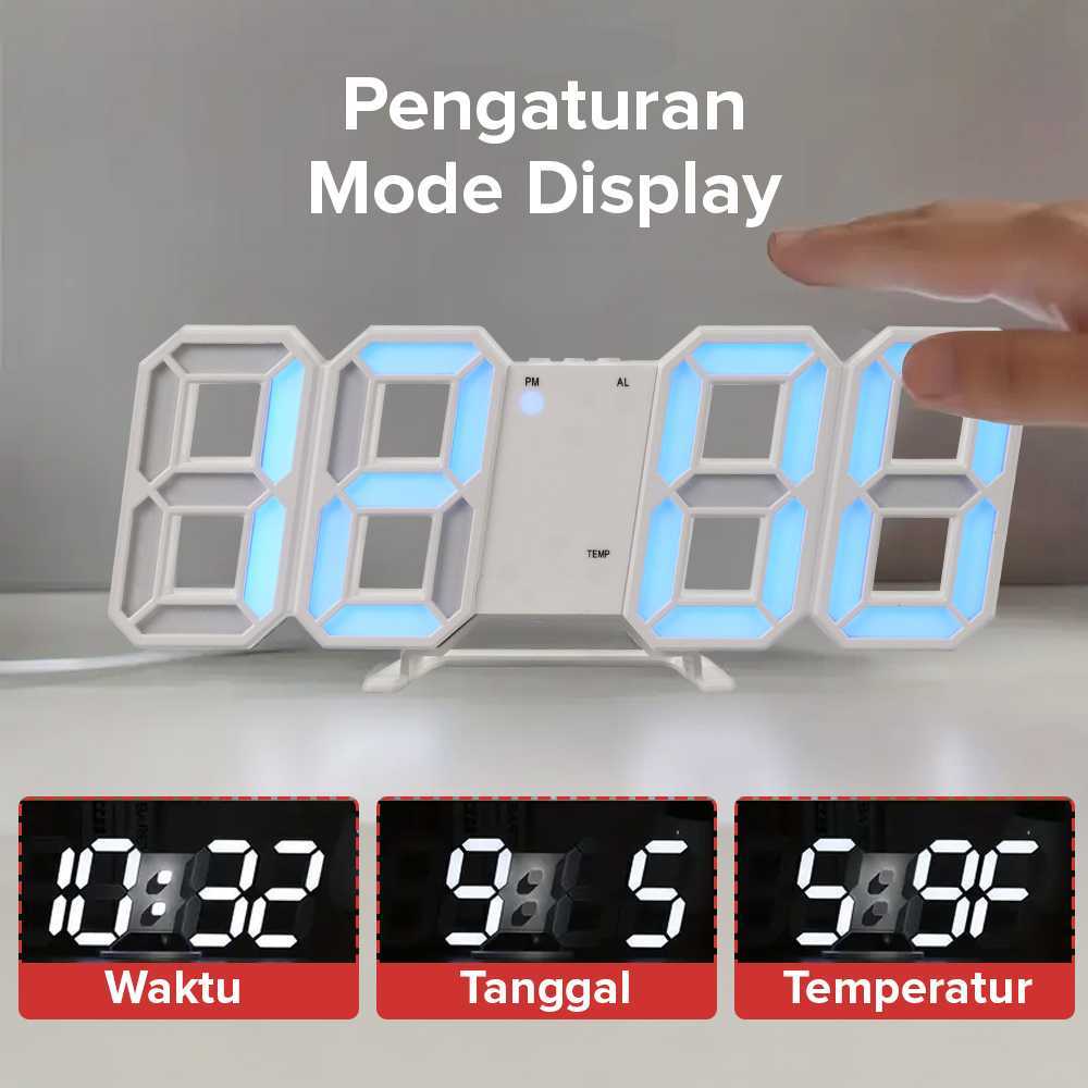 Jual Jam Meja Alarm Fungsi Thermometer Suhu Ruangan 0–50 °C / Jam ...