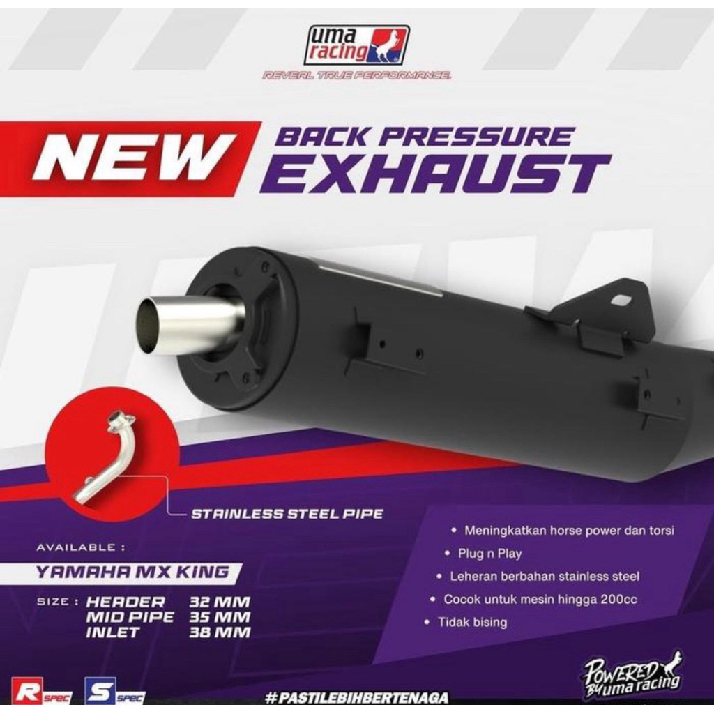 Jual Knalpot Uma Racing Back Pressure Exhaust Mx King | Shopee Indonesia